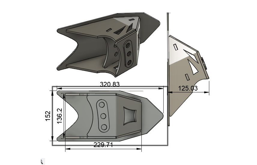 Universal Upper link mounts - 3 Hole | Rampt Customs