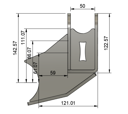 Universal lower Panhard mount - 3 Hole | Rampt Customs